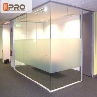 China Soundproof Modern Office Partitions With Aluminum Alloy And Glass Door Material for sale