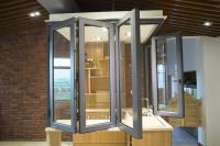 China Double Glazing Vertical Bifold Window , Anodized Aluminium Windows aluminum kitchen folding window aluminum bi fold wind for sale