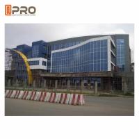 China Blue Color Aluminium Glass Curtain Wall For Building Exterior Wall Decoration for sale