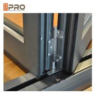 China Aluminium Exterior Bi Fold Sliding Doors Foldable Glass Doors ISO Certification folding sliding patio doors for sale