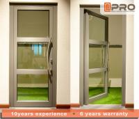 China Soundproof Aluminium Casement Door With Double Glazed Glass Color Optional glass door hinge adjustable hinge tempered for sale