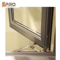 China Color Optional Aluminium Flush Casement Windows With Security Wire Mesh double casement sash window aluminium window for sale