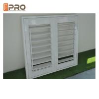 China Horizontal Aluminium Louver Window Powder Coating And Anodised Surface Finish for sale