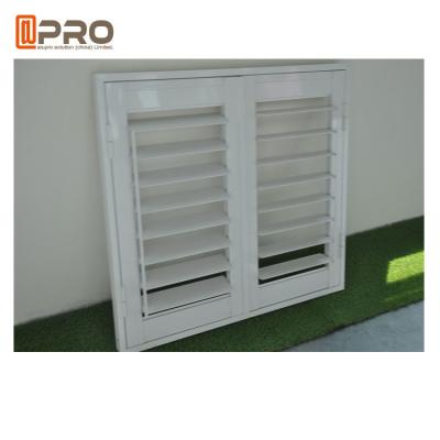 China Horizontal Aluminium Louver Window Powder Coating And Anodised Surface Finish for sale