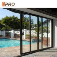 China Weather Proof Aluminium Sliding Glass Doors 4-12MM Glass Thickness Iron sliding door sliding door track system for sale