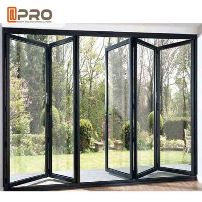 China Energy Saving Aluminum Folding Doors High Temperature Resistant Color Optional for sale
