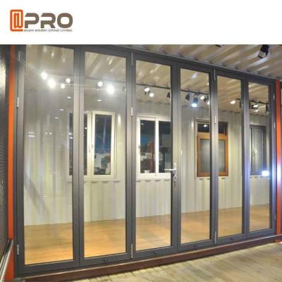 China Waterproof Bifold Aluminum Folding Doors Environmental Durable Design custom folding door bi fold shower door for sale