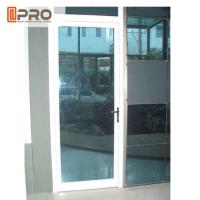 China Swing Open Style Aluminium Hinged Doors With Ford Blue Reflective Glass wooden hinged door pivot hinges glass door for sale