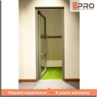China Long Life Span Tempered Glass Door , Double Swing Modern Aluminium Doors hinges types exterior hinges for sale