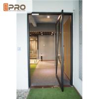 China Tempered Glass Pivot Front Door , Aluminium Contemporary Entrance Doors pivot Glass door Glass pivot door pivot glass do for sale