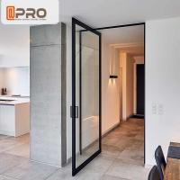 China Thermal Break Aluminum Pivot Doors Color Optional For Residential And Commercial Pivot door hinge Pivot entrance door for sale