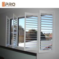 China Custom Made Aluminium Louver Window White Color For Outdoor And Indoor for sale