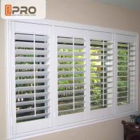 China Aluminum Alloy Swing Plantation Shutters Environment - Friendly White Color for sale