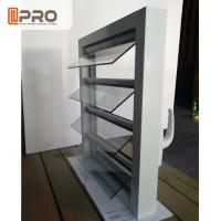 China Adjustable Ventilation Jalousie Louvre Windows With Aluminium Screen Mesh for sale