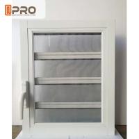 China Adjustable Ventilation Jalousie Louvre Windows With Aluminium Screen Mesh for sale