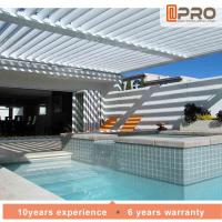 China Good Ventilation Aluminum Frame Pergola , Metal Garden Pergola With Led Light for sale