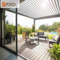 China Long Life Span Modern Aluminum Pergola With Electric Motor System for sale