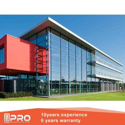 China Powder Coated Aluminium Curtain Wall With Low - E Glass / Reflected Glass for sale
