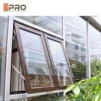 China Anti Aging Aluminium Awning Windows For Residential Building Customized Size awning window price awning glass window for sale