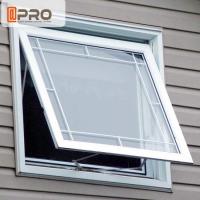 China Black Color Aluminium Awning Windows With Chain Winder And Keys For Bathroom glass awning window awning window for sale