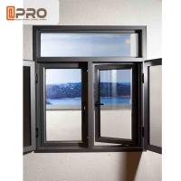 China Impact Resistant Swing Open Windows Float Glass Aluminium House Windows double casement windows casement aluminum for sale