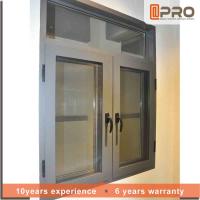 China Air Proof Aluminum Casement Windows With Security Screen Customized Color casement window philippine Casement wood for sale