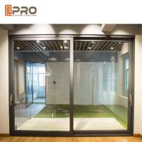 China Slim Frame Aluminium Sliding Doors Soundproof Interior Sliding Glass Doors slide windows and doors interior wooden glass for sale