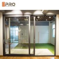 China Slim Frame Aluminium Sliding Doors Soundproof Interior Sliding Glass Doors slide windows and doors interior wooden glass for sale