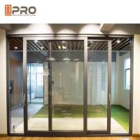 China Aluminium Sliding Door With Motor Lock Handle Windproof And Waterproof Performance for sale