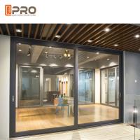 China Customized Tempered Aluminium Double folding Sliding Doors With Single Double Glass screen patio door detail for sale