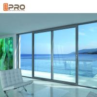 China Customized Tempered Aluminium Double folding Sliding Doors With Single Double Glass screen patio door detail for sale