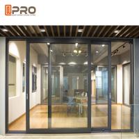 China Powder Coated Aluminium Sliding Glass Doors For Construction Buildings interior door sliding door frame for sale