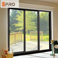China Aluminum Tempered Glass Entry Sliding Door Commercial Customized Size aluminium sliding door rollers sliding mesh doors for sale