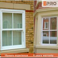 China Vertical Aluminium Double Hung Window For Houses / Glass Top Hung Window for sale