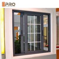China Powder Coated Aluminium Sliding Windows Color Optional With Flexibility Frame aluminium sliding window roller sliding for sale