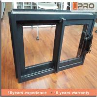 China Black Color Aluminium Sliding Windows With Insect Protection Window Screen customized aluminum sliding window price for sale