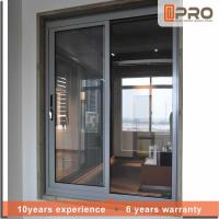 China Dark Grey Sliding Office Window Fly Screen Aluminium Sliding Glass Windows interior sliding window triple sliding for sale