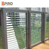 China Vertical Open Glass Panel Aluminium Louver Window Architectural Exterior Sun Shade for sale