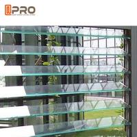 China Adjustable Ventilation Tempered Glass Jalousie Louvre Windows High Security for sale