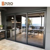 China Waterproof Commercial Sliding Glass Door Double Glass Aluminium Profile Exterior Sliding Doors door slide aluminium for sale