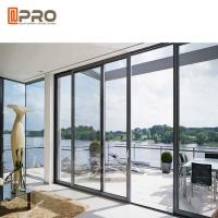 China Waterproof Commercial Sliding Glass Door Double Glass Aluminium Profile Exterior Sliding Doors door slide aluminium for sale
