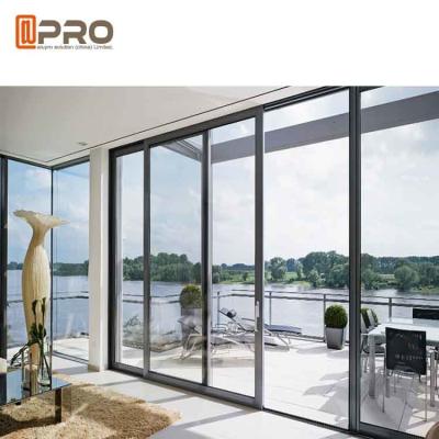 China Waterproof Commercial Sliding Glass Door Double Glass Aluminium Profile Exterior Sliding Doors door slide aluminium for sale