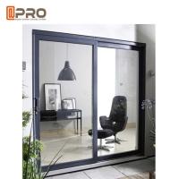 China Powder Coated Bullet Proof Aluminium Sliding Glass Doors Customized Size corner sliding door sliding door sensor price for sale