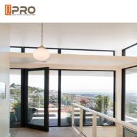 China Black Color Powder Coated Aluminium Glass Hinged Door For Housing Project Door hinge black hinge for bifold doors for sale