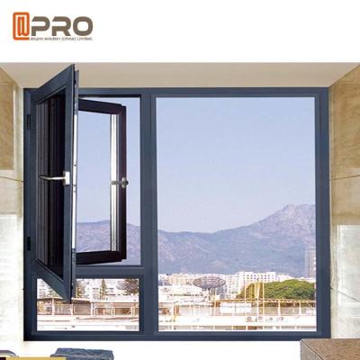 China Energy Efficient Customized Aluminum Casement Windows Double Glazed inward opening asement window with for sale