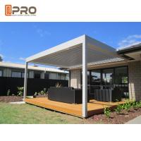 China Opening Roof Motorized Aluminium Louvre Pergola For Outdoor Restaurant for sale