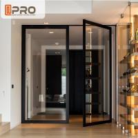 China Outward Opening Entry Pivot Doors Thermal Insulated Aluminum Frame modern pivot door Pivot front door for sale