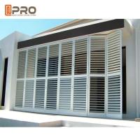 China Outdoor Perforating Movable Aluminium Louver Window Vertical Sun Shading for sale