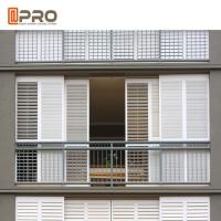 China Residential Buildings Aluminium Louver Window With Powder Coating And Anodised for sale