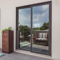 China Thermal Break Aluminium Sliding Glass Doors Color Optional With Security System interior door sliding sliding door frame for sale